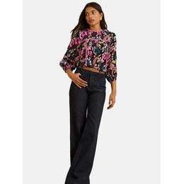 Love & Roses Bluse Damen Gr&ouml;&szlig;e L brokat / petrol / magenta / schwarz