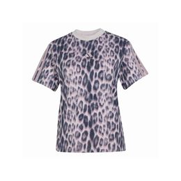 adidas Sportswear Funktionsshirt 'Seasonal Essentials Leopard Print T-Shirt with' Damen Gr&ouml;&szlig;e XL flieder / mauve / schwarz