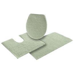 Badematte OTTO HOME, H:10mm, gr&uuml;n, Polyester, Badematten, "Vanessa, Badvorleger, Badezimmer Teppich", Badteppich, weiche Haptik, unifarben