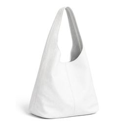 Schultertasche "White", Damen, Gr. B/H/T: 55cm x 40cm x 15cm onesize, wei&szlig;, Leder, Collezione Alessandro, Taschen Schultertasche, aus Rindsleder, super soft