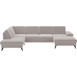 Sit & More Wohnlandschaft SIT & MORE, B:335cm H:82cm T:212cm, grau, 100% Polyester, Sofas, "Morris Jubi", wahlweise mit Armteilverstellung, Bettfunktion &