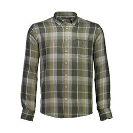 Bison Herren Flanellhemd "Freizeithemd Regular Fit"army, Gr. L, Obermaterial: 65% Polyester, 35% Viskose, Hemden