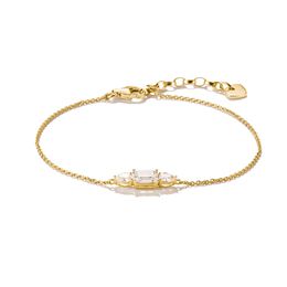 Thomas Sabo Damen Armband "Bold Elegance Armband mit funkelnden Zirkonia", 19, Silber 925 (recycelt)gelbgoldfarben, kristallwei&szlig;, kristallwei&szlig;,
