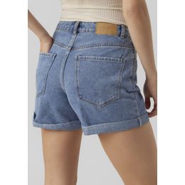 V&eacute;ro Moda VERO MODA Damen Jeansshorts "VMZURI HR LOOSE SHORTS MIX NOOS"medium blau denim, Gr. M, Denim/Jeans, Obermaterial: 80% Baumwolle, 20% Polyester, Jeans