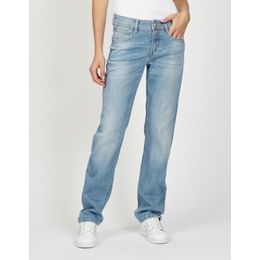 Gang Damen Loose-fit-Jeans "94AMELIE STRAIGHT"real light wash, Gr. 29, Denim/Jeans, Obermaterial: 90% Baumwolle, 8% Polyester, 2% Elasthan, Jeans