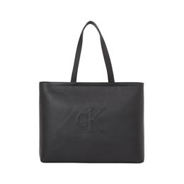 Damen Henkeltasche "SCULPTED SLIM TOTE34", Calvin Klein Jeans, schwarz, Lederimitat, Taschen, Shopper, Umh&auml;ngetasche, Damen Schultertasche gro&szlig; mit