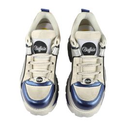 Buffalo Damen Trainingsschuh "Buffalo 1339-14 2.0 VNTG", Gr. 38wei&szlig;, silber, blau, Schuhe