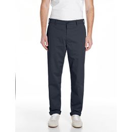 Replay Herren Chinohose "Adhann", grau, Gr. 34, unifarben, Twill, Obermaterial: 98% Baumwolle, 2% Elasthan, Hosen, in regul&auml;rer Passform, krempelbar