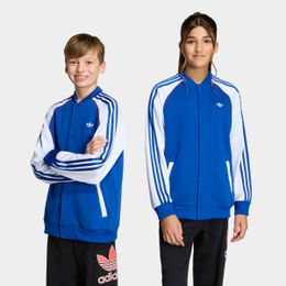 M&auml;dchen Trainingsjacke "SST LOOSE"collegiate royal, wei&szlig;, Gr. 164, adidas originals, Obermaterial: 70% Baumwolle, 30% Polyester, Jacken