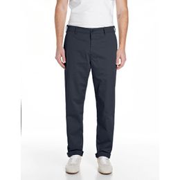 Replay Herren Chinohose "Adhann", grau, Gr. 33, unifarben, Twill, Obermaterial: 98% Baumwolle, 2% Elasthan, Hosen, in regul&auml;rer Passform, krempelbar