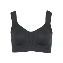 active by Lascana LASCANA ACTIVE Damen Sport-BH, Gr. 85, schwarz, Microtouch, Obermaterial: 90% Polyester (COOLMAX), 10% Elasthan (LYCRA), BHs, ohne B&uuml;gel f&uuml;r