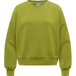 Ragwear Damen Sweater "Wuss Solid"pistazie, Gr. S, Material: 47% Polyester, 47% Modal, 6% Elasthan, Sweatshirts, l&auml;ssiges oversized Damen Sweatshirt