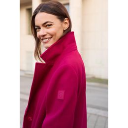 Cecil Damen Wollmantel, rot, Gr. XL, unifarben, Stoff, Obermaterial: 90% Polyester, 10% Viskose. Futter: 100% Polyester, M&auml;ntel, mit Reverskragen