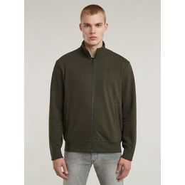 G-Star Raw Strickpullover G-STAR "Nifous Zip Thru Sweatshirt", Herren, Gr. S, asfalt, Obermaterial: 58% Baumwolle, 42% Polyester, Pullover Strickpullover
