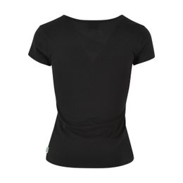 Urban Classics Damen T-Shirt "Urban Classics Damen Ladies Organic Asymmetric Neckline Tee"schwarz, Gr. S, unifarben, 95% Baumwolle, 5% Elasthan,
