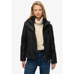 Superdry Damen Outdoorjacke "Hooded Mtn Windbreaker Jkt", schwarz, Gr. M, unifarben, Web, Obermaterial: 100% Polyester, Jacken, mit normaler