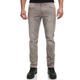 Regular-fit-Jeans INDICODE "INTony", Herren, Gr. 30, L&auml;nge 30, lt grau mel, Denim/Jeans, Obermaterial: 98% Baumwolle, 2% Elasthan, Abriebeffekte, regular fit kn&ouml;chellang, Jeans