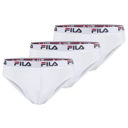 Fila Herren Slip "MAN BRIEF", Gr. S, wei&szlig;, Jersey, Obermaterial: 95% Baumwolle, 5% Elasthan, unifarben, Unterhosen, mit elastischem Logobund