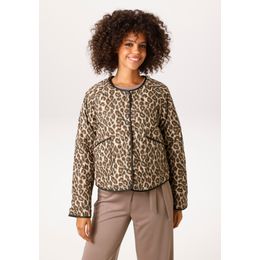 Aniston CASUAL Damen Steppjacke, braun, Gr. 48, bedruckt, gemustert, Steppware, Obermaterial: 100% Polyester. Futter: 100% Polyester, Jacken, mit
