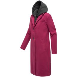 Navahoo Damen Langmantel "Kekstraum 14", lila, Gr. M, Obermaterial 1: 95% Polyester, 3% Viskose, 2% Elasthan. Obermaterial 2: 100% Polyester.