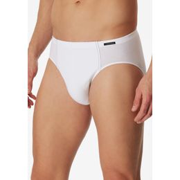 Schiesser Herren Minislip "Essentials", Gr. 4, wei&szlig;, Single Jersey, Obermaterial: 95% Baumwolle, 5% Elasthan, unifarben, Unterhosen, mit kleinem Logo