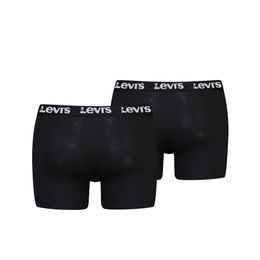 Levi's LEVI'S Herren Boxershorts "LEVIS MEN REPEAT LOGO BOXER BRIEF 2P", Gr. Lschwarz, Obermaterial: 95% Baumwolle, 5% Elasthan, Unterhosen, ohne Eingriff,