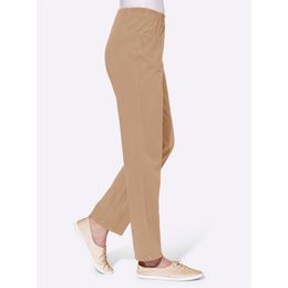 Classic Basics Damen Schlupfhose, beige, Gr. 38, unifarben, 100% Baumwolle, Hosen