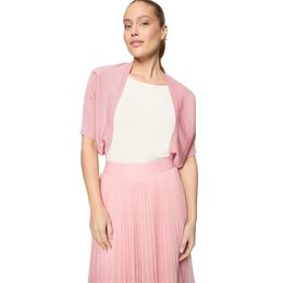 Zero Damen Strickjacke "Damen kurzarm", rosa, festlich, Gr. L, unifarben, Obermaterial: 70% Viskose, 30% Polyester, Strickjacken, Plain/ ohne Details