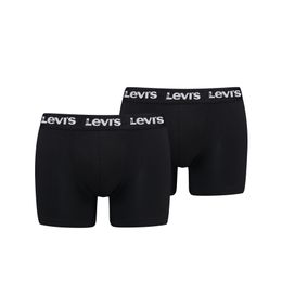 Levi's LEVI'S Herren Boxershorts "LEVIS MEN REPEAT LOGO BOXER BRIEF 2P", Gr. XXLschwarz, Obermaterial: 95% Baumwolle, 5% Elasthan, Unterhosen, ohne