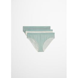 Marc O'Polo MARC O'POLO Damen Slip "Essentials", Gr. XL, gr&uuml;n, Single Jersey, Obermaterial: 95% Baumwolle, 5% Elasthan, Unterhosen, mit elastischem Logobund, uni