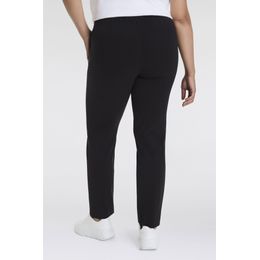 KjBRAND Damen Schlupfhose "Schlupfhose Susie in Bi-Stretch, Kammgarnoptik", schwarz, Gr. 50, Web, Obermaterial: 63% Polyester, 35% Viskose, 2%