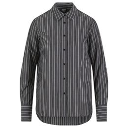 Urban Classics Damen Klassische Bluse "Urban Classics Ladies Striped Blouse", grau, Gr. M, 100% Baumwolle, Blusen