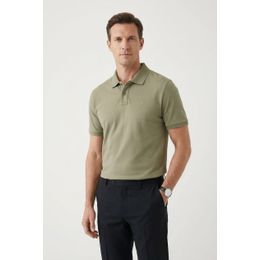 Fynch-Hatton Herren Poloshirtpistachio, Gr. XL, unifarben, Web, Obermaterial: 100% Baumwolle, Shirts, regular fit Passform, 2-Knopf-Kragen, aus