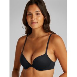 Damen Push-up-BH "PUSH UP PLUNGE", Calvin Klein Underwear, Gr. 75, schwarz, Obermaterial: 79% Polyamid, 21% Elasthan, unifarben, Basic, BHs, mit