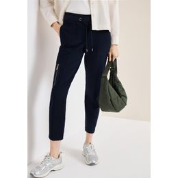 Cecil Damen Stoffhose, blau, Gr. XL, unifarben, Stoff, 61% Viskose, 32% Polyamid, 7% Elasthan, Hosen, Middle Waist
