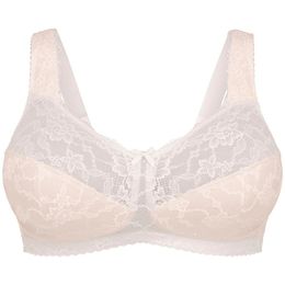 Rosa Faia Damen B&uuml;gelloser BH "Bobette", Gr. 85, wei&szlig;, Obermaterial: 92% Polyamid, 8% sonstige Fasern, unifarben, BHs, ohne B&uuml;gel, mit Spitze,