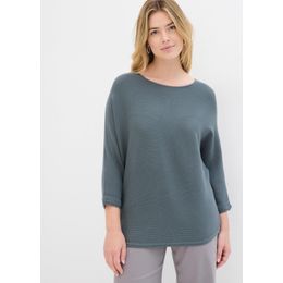 bonprix Damen Strickpullovereukalyptusgr&uuml;n, Gr. 40, Strukturmuster, unifarben, Strick, Obermaterial: 50% Viskose, 26% Polyamid, 24% Polyester,