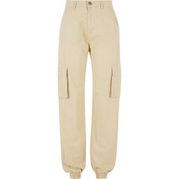 Stoffhose DEF "DEF Damen Aya Cargopants", Damen, Gr. L, US-Gr&ouml;&szlig;en, beige, 100% Baumwolle, unifarben, normal, Hosen Stoffhose