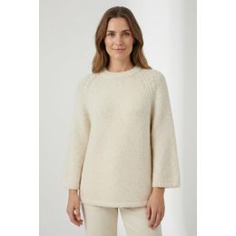 Freequent Damen Strickpullover "LULU", beige, Gr. L, unifarben, Strick, Obermaterial: 70% Polyester, 21% Polyamid, 8% Wolle, 1% Elasthan, Pullover,