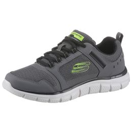 Skechers Herren Sneaker "TRACK-KNOCKHILL", Gr. 43, grau, Leder, Textil, Schuhe, mit gepolsterter Innensohle, Freizeitschuh, Halbschuh, Schn&uuml;rschuh
