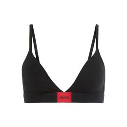 HUGO UNDERWEAR Damen Triangel-BH "TRIANGLE RED LABEL", Gr. L, schwarz, Jersey, Obermaterial: 93% Baumwolle, 7% Elasthan, unifarben, Basic, BHs, mit