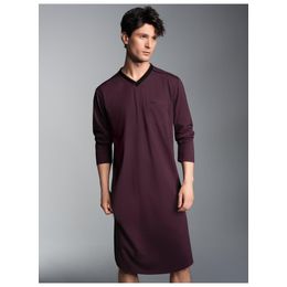TRIGEMA Damen Pyjama "TRIGEMA Nachthemd aus Biobaumwolle", Gr. L, lila, Single Jersey, 100% Baumwolle (Bio-Baumwolle kbA), Basic, Homewear-Sets