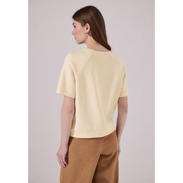 Damen T-Shirt, beige, Gr. 38, STREET ONE STUDIO, unifarben, Stoff, 46% Modal, 46% Polyester, 8% Elasthan, Shirts, aus softem Materialmix