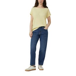 s.Oliver Damen T-Shirtbutter gelb, Gr. 42, Strukturmuster, Strick, Obermaterial: 96% Polyester, 4% Elasthan, Shirts, mit Struktur Muster