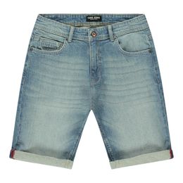 Cars Jeans Herren Jeansbermudas "TARGET Denim Short", blau, Gr. L, Abriebeffekte, Denim/Jeans, Obermaterial: 99% Baumwolle, 1% Elasthan, Jeans