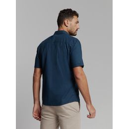 NO EXCESS Herren Langarmhemd "NO EXCESS Linnen shirt", blau, Gr. L, 55% Leinen, 45% Baumwolle, Hemden