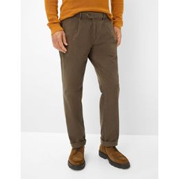 Eurex By Brax Herren Bundfaltenhose "Style LUIS"olivgr&uuml;n, Gr. 27, Web, 97% Baumwolle, 3% Elasthan, Hosen