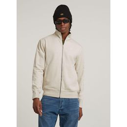G-Star Raw Strickpullover G-STAR "Nifous Zip Thru Sweatshirt", Herren, Gr. XXL, wei&szlig;bait htr, Obermaterial: 58% Baumwolle, 42% Polyester, Pullover Strickpullover