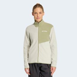 adidas terrex Damen Fleecejacke "MULTI", gr&uuml;n, Gr. XL, Obermaterial: 100% Polyester, Jacken