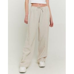 Tally Weijl Damen Schlupfhose "SPALIMELANY"pale stone, Gr. 40, unifarben, Web, Obermaterial: 48% Viskose, 40% Baumwolle, 12% Leinen, Hosen,